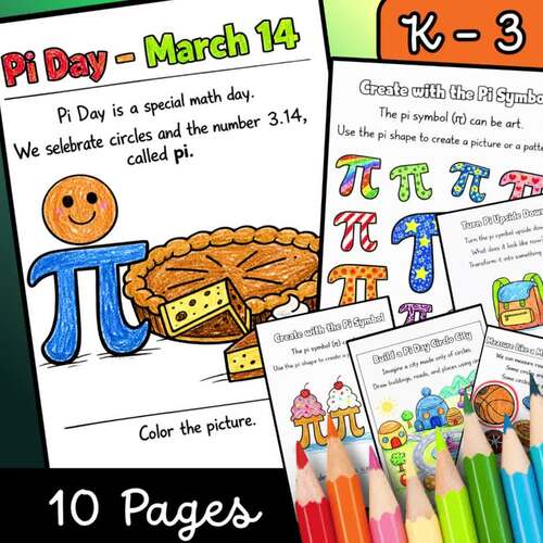 Pi Day Activities Booklet | Pi Day Worksheets & Math Crafts | Grades K ...