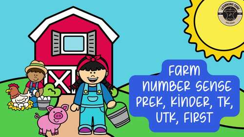Math Worksheets Farm Counting for PreK, TK, Kindergarten, First | TPT