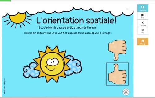 FRENCH SPATIAL POSITIONAL WORDS | Boom Cards | L'orientation spatiale