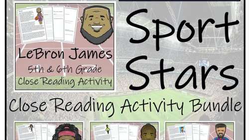 Sport Stars Volume 1 Close Reading Comprehension Bundle | 5th Grade ...