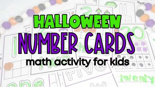 Halloween Math Center Preschool & Kindergarten, Halloween Number ...