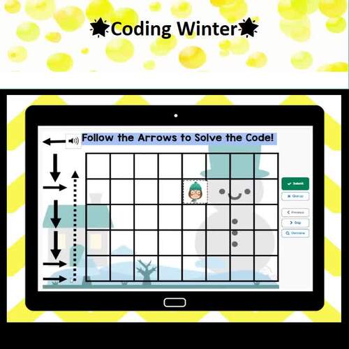 Coding Practice Winter Digital Boom Cards by Limes and Lemons | TPT