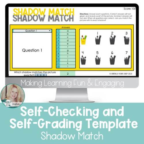 Editable Self-Checking Template Digital Resource Task Card Activity V5