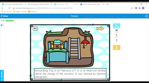 BOOM CARDS GROUNDHOG DAY: Reading comprehension activities by Ms Herraiz