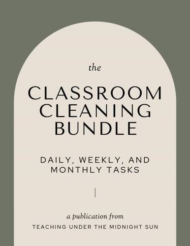 Classroom Cleaning Checklist Bundle | Daily, Weekly, and Monthly Tasks