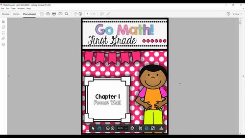 Go Math! Chapter 2 First Grade Focus Wall by Kindergarten Seoul | TpT