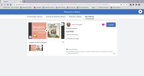 Seesaw Listen to Reading - 9 Listen and Respond Activities by Living ...