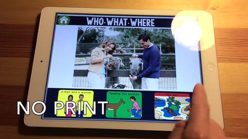 NO PRINT/Digital Who What Where Scenes (Distance Learning) by Cat Says Meow