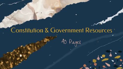 The Constitution and U.S. Government Notes, Games, and Assignments by ...