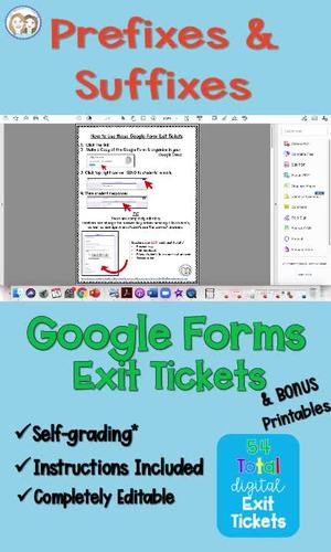 Prefix and Suffix Practice [54 Digital Exit Tickets & Bonuses] Distance ...