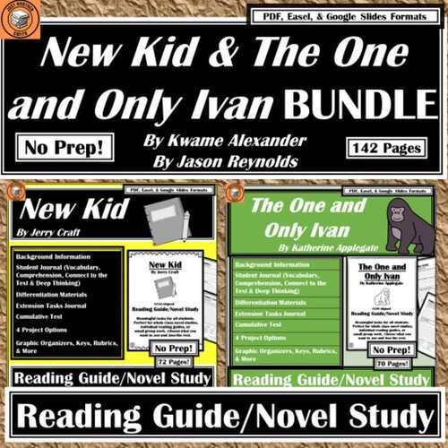 "New Kid" and "The One and Only Ivan" Newberry Reading Guide /Novel ...