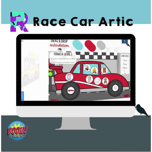 R Race Car Boom Cards™ & Printable Dot Art or Smash Mat Articulation ...