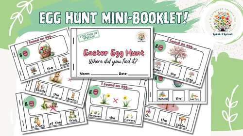 Where Questions Mini Book (Egg Sentence Frame: "Spatial Concept + the ...