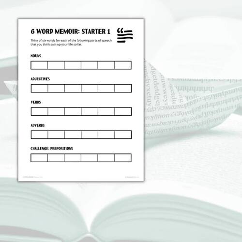 Six Word Memoir Differentiated Icebreaker Task | Perfect for Back to School