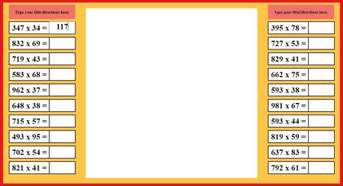Digital Pixel Art NO PREP - Hello Spring 3-digit by 2-digit Multiplication