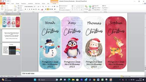 Christmas Bookmarks | Personalised Class Christmas Gift | Fun Student ...