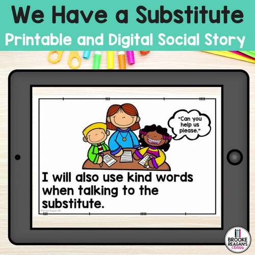 Social Story: We have a Substitute by Brooke Reagan | TPT