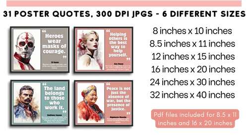 Hispanic Heritage Month Poster Quotes Latinx and Hispanic Figures ...