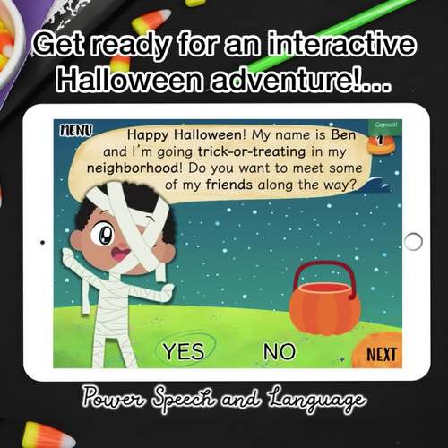 HALLOWEEN, Boom Cards Speech Therapy, Fall, Basic Concepts, WH Questions