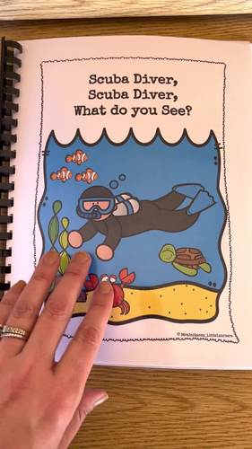 Scuba Diver What do you See Ocean Vocabulary Interactive and Adapted Book