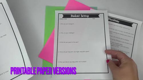 Student Interview IEP Input Survey Questionnaire Present Levels Print ...