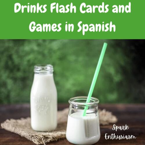 Spanish Drinks - Las bebidas - Teacher & Student Flash Cards Printable ...