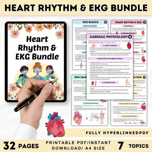Heart Rhythm & EKG Study Guide Nursing Notes, Cardiac Physiology