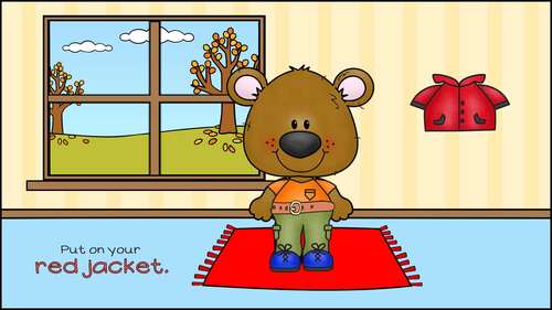 Bear Gets Dressed for Fall | Interactive PowerPoint Slide Show | TPT