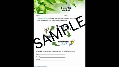 Scientific Method Worksheets for Lower Elementary by Resources by Rosemary