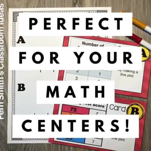 Use and Make Line Plots Task Cards by Fern Smith's Classroom Ideas