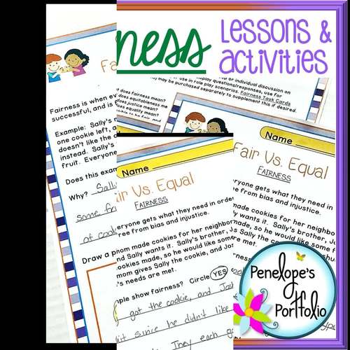 Character Education FAIRNESS Lessons and Activities by Penelope's Portfolio