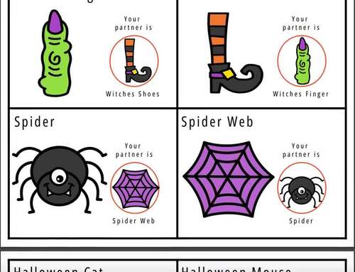 Halloween Partner Cards (Updated) by They Call Me Queen B | TPT