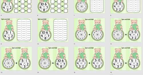 $1 Limited Time! St. Patrick's March Spin and Add (Addition to 20) Math
