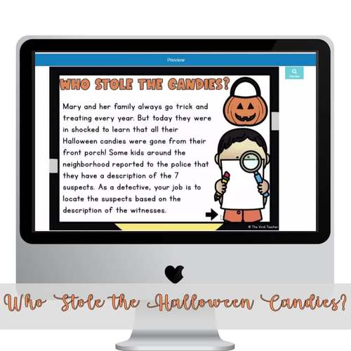 Solve a Mystery Game and Detective Activity Stolen Halloween Candies ...