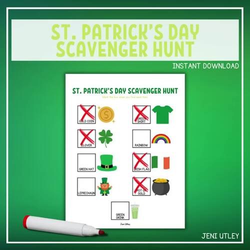 St. Patrick’s Day Scavenger Hunt – Fun Printable Activity for Preschool