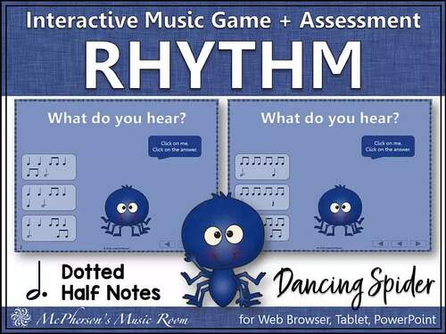 Rhythm Game Interactive Music Game + Assessment Dotted Half Note ...