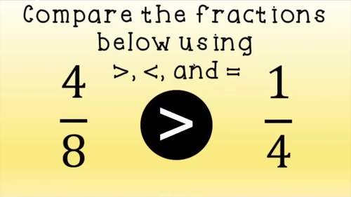 Comparing Fractions Google Classroom™ Digital Flash Cards {4.NF.2}