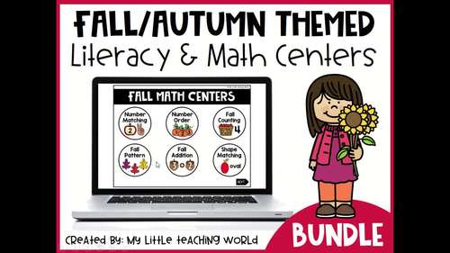 Distance Learning Seasonal Digital Literacy & Math Centers Bundle ...