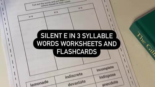 Silent E 2 Syllable words Differentiated Phonics Worksheets and ...