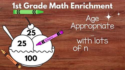 First Grade Independent Math Enrichment Packets:FUN PRINTABLE CHALLENGES