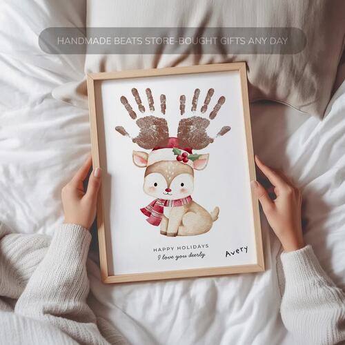 Reindeer Handprint Craft December Craftivity Preschool Parent Christmas ...