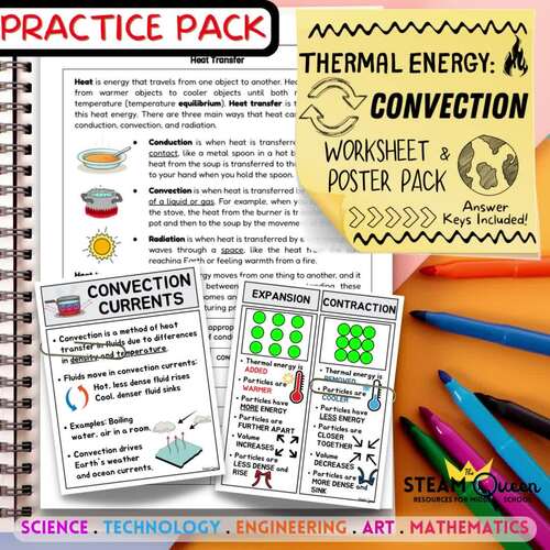 Convection Resource Pack: Worksheets and Infographic Posters Set Middle ...