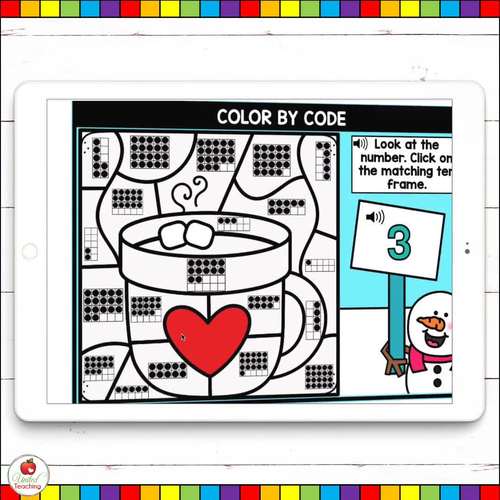Digital Color By Code Ten Frames Boom Cards (Distance Learning) | TPT