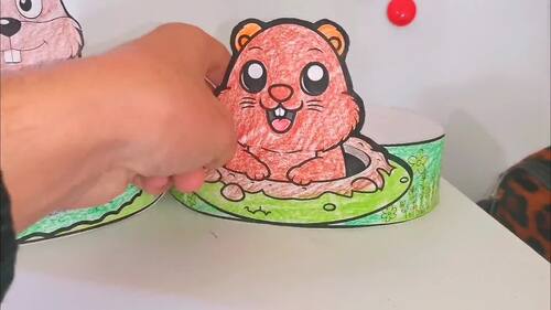 Groundhog Day Paper Crown Headband Craft Spring - Activity February