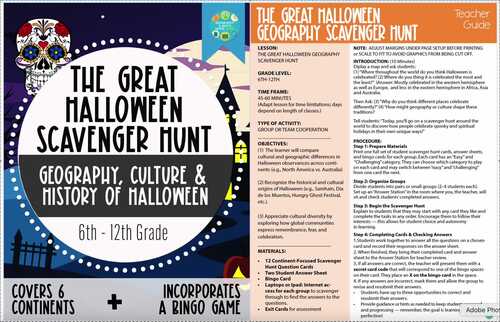 The Great Geography Halloween Scavenger Hunt Around the World | Social ...