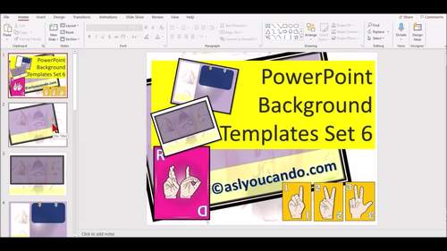 ASL PowerPoint Background Designs - Set 6 by aslyoucando | TPT