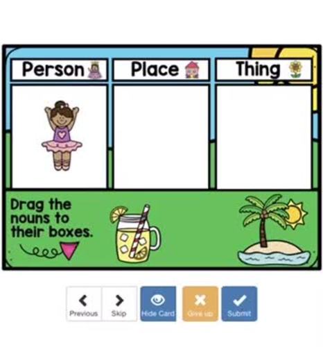 Boom Cards - Noun Sort by To Teach A Mockingbird | TPT