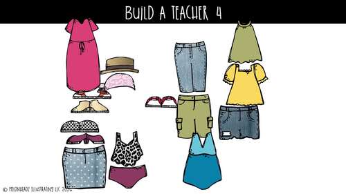 Build A Teacher 4 clip art, Me, Accessories, Clothing COMBO PACK