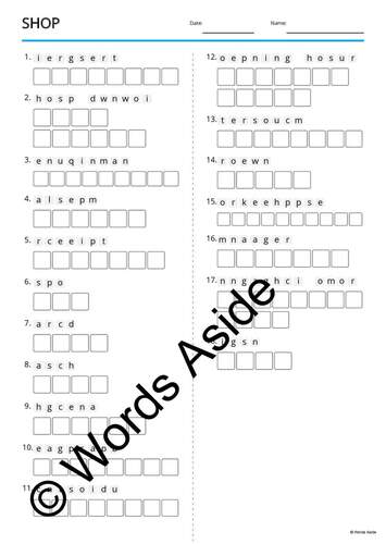 Word Puzzle Games | Copy Crossword Word Search Anagram | SHOP by Words ...