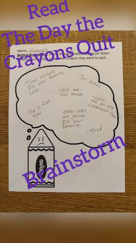 Persuasive Writing * Day Crayons Quit * Argument * Opinion * Graphic ...